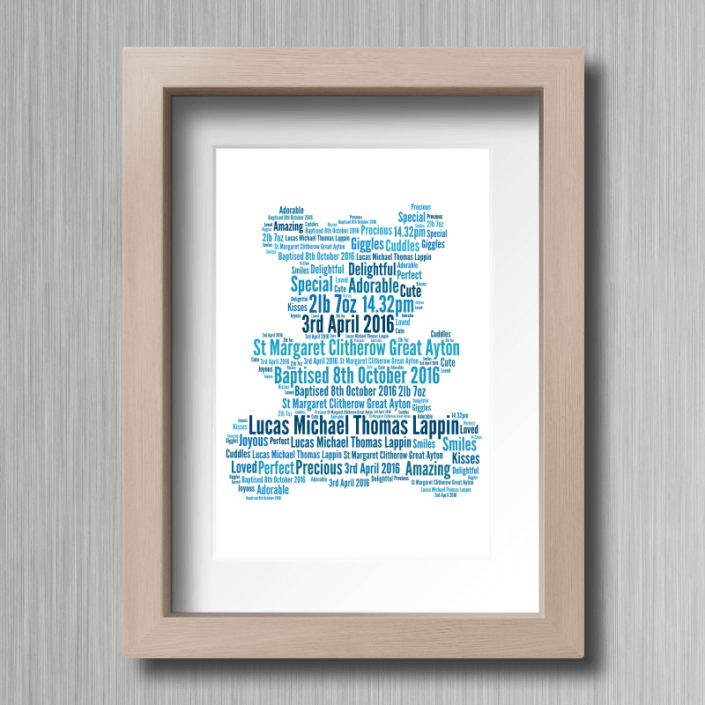 Teddy Bear Design Word Cloud Gift | Personalised Word Cloud