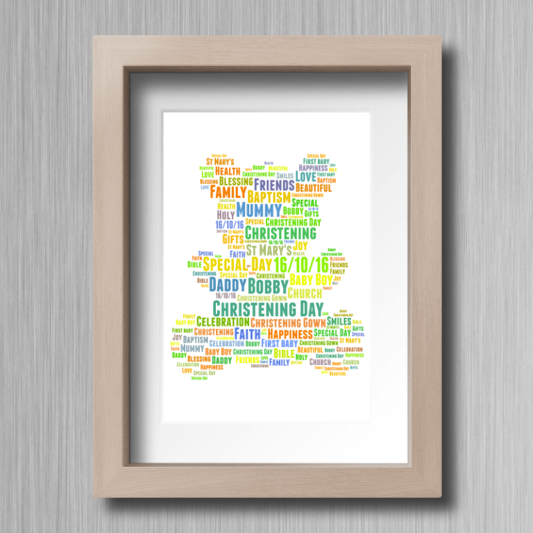 Teddy Bear Design Word Cloud Gift | Personalised Word Cloud
