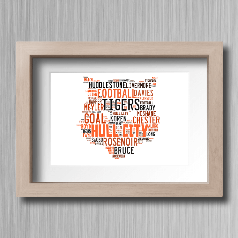 Tiger Face Design Word Cloud Gift | Personalised Word Cloud