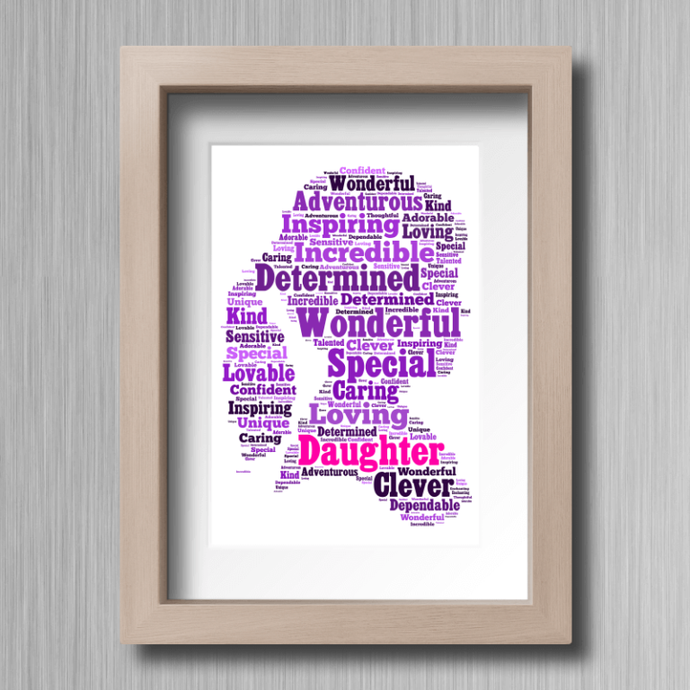 Daughter Design Word Cloud Gift | Personalised Word Cloud